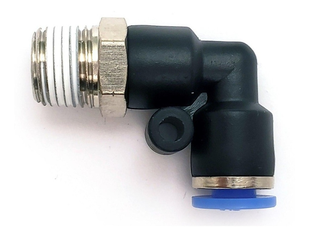 10 Pz De Conector/racor Rápido Neumático Codo 1/8 Npt X 1/8 | Instrutek